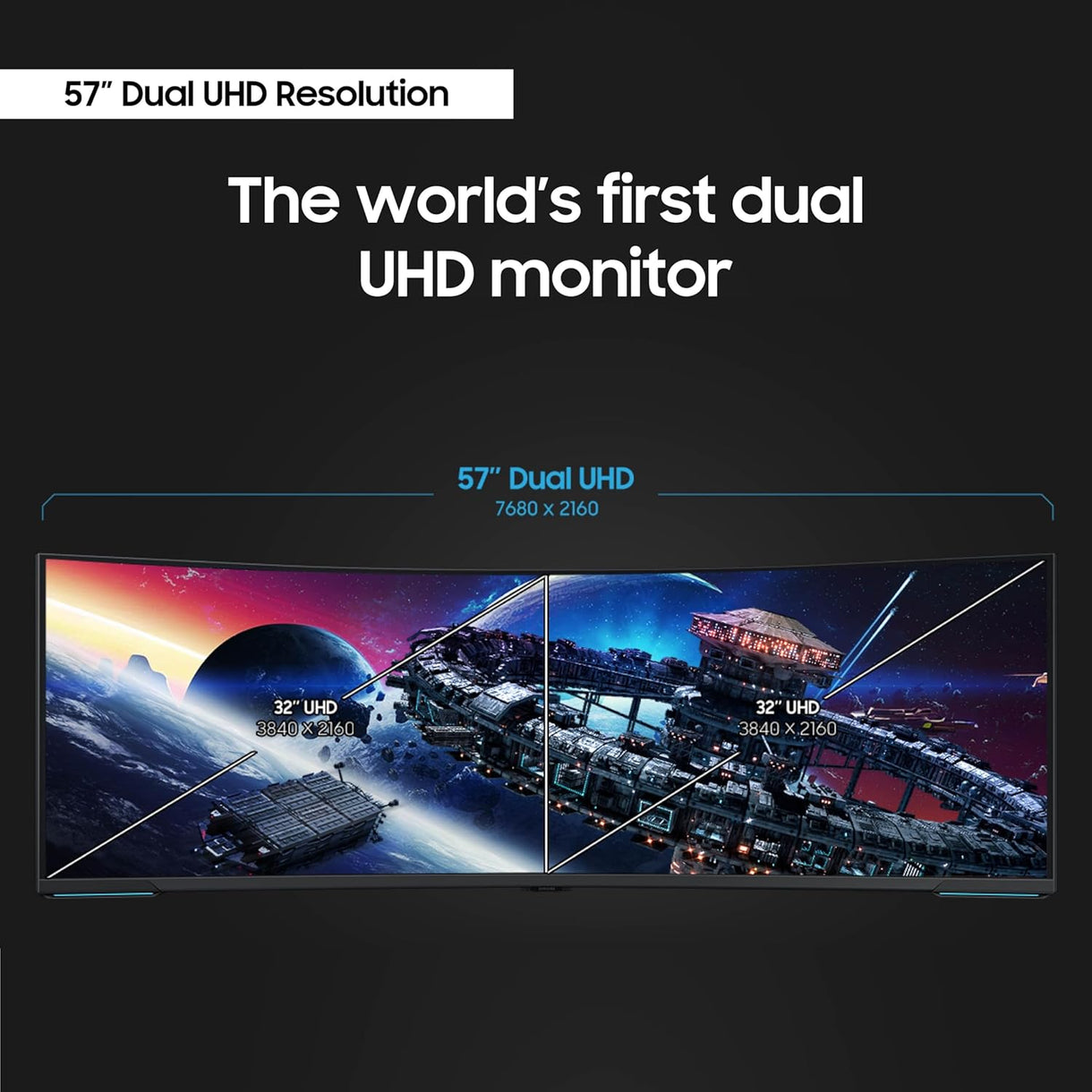 SAMSUNG Odyssey Neo G9 LS57CG952NNXZA - 57" Dual 4K UHD, Quantum Mini-