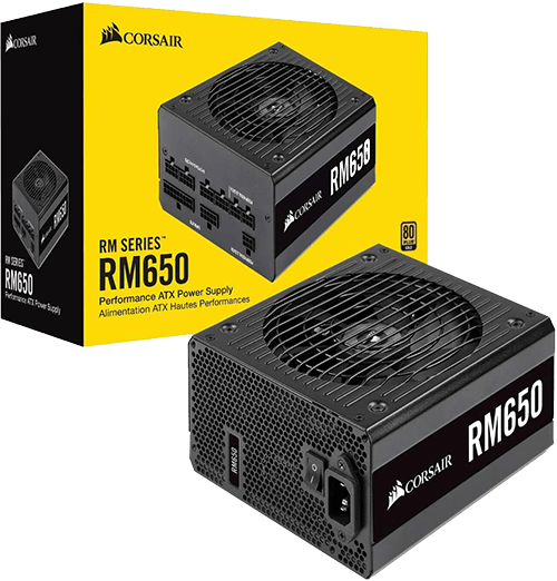 Corsair RM Series™ RM650 — 650 Watt 80 PLUS Gold Fully Modular ATX PSU